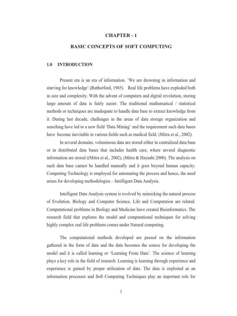 Basics of Soft Computing08 - Chapter1 PDF | PDF | Fuzzy Logic | Artificial Intelligence