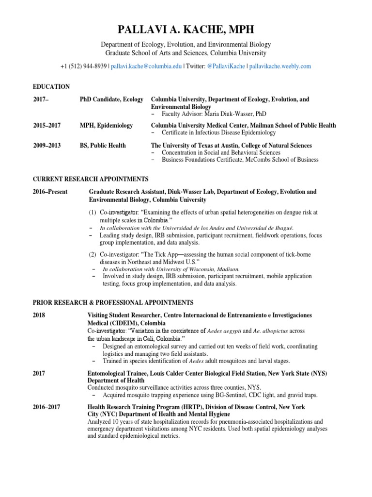 CV Kachepa 08182020 | PDF | Centers For Disease Control And Prevention ...