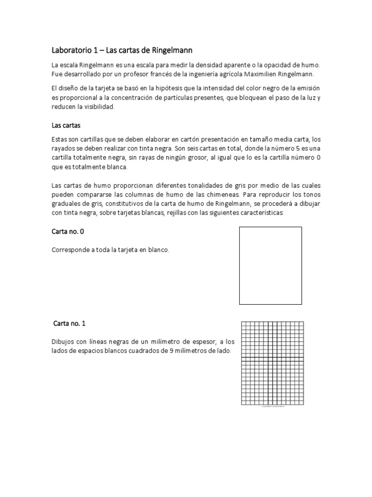 Laboratorio 2 - Las Cartas de Ringelmann 20 PDF | PDF | Chimenea ...