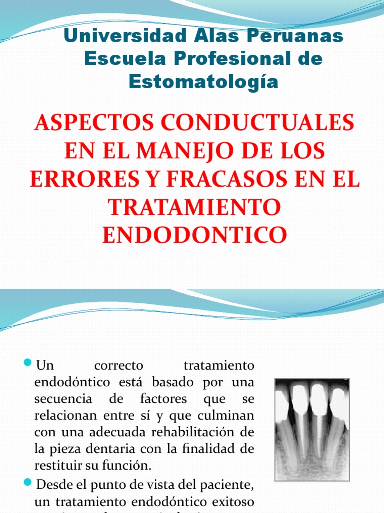 Errores en Endodoncia | PDF | Odontología | Especialidades Medicas