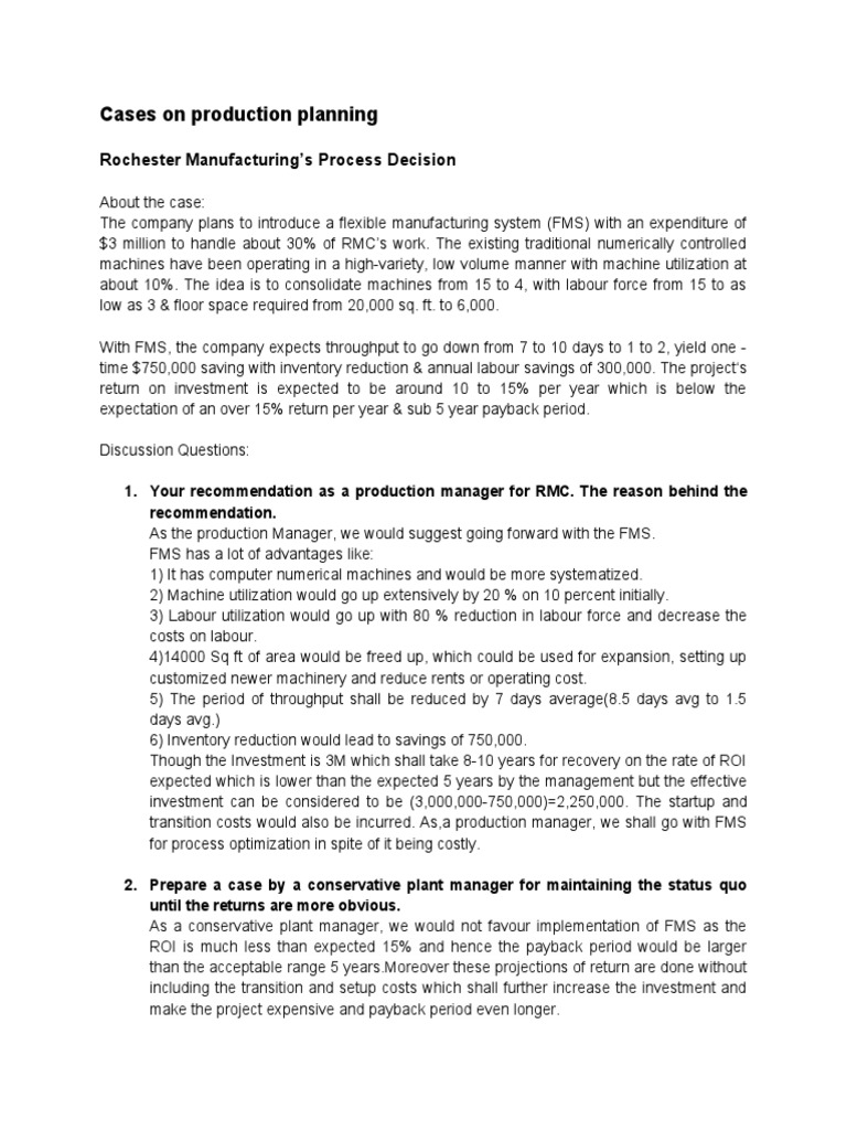 Case Write-Up POM | PDF | Simulation | Inventory