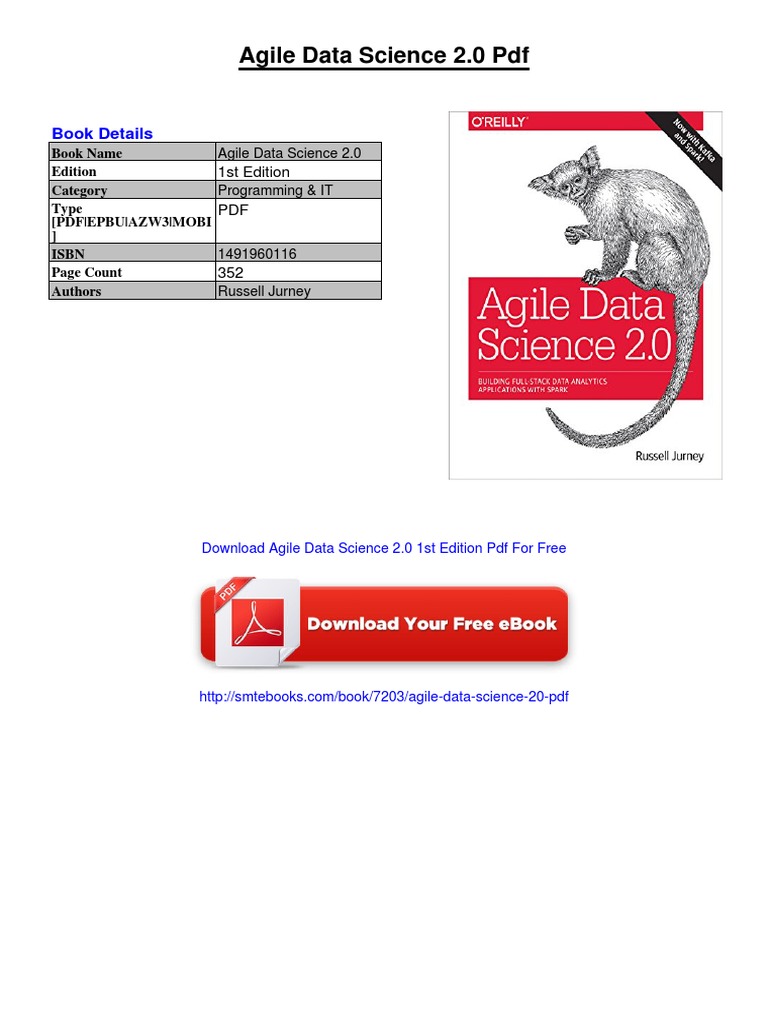 Agile Data Science 2.0 PDF: Book Details | PDF