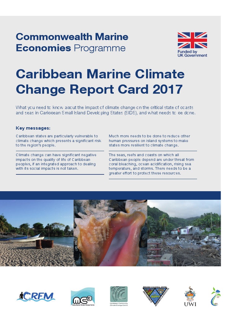Caribbean Marine Climate Change Report Card 2017 | PDF | Coral Reef ...