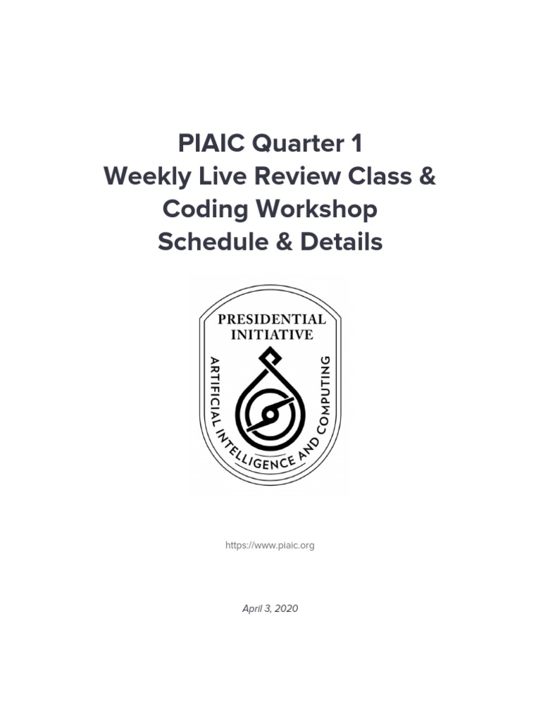 PIAIC Q1 Weekly Live Review Class | PDF | Bitcoin | Internet Of Things