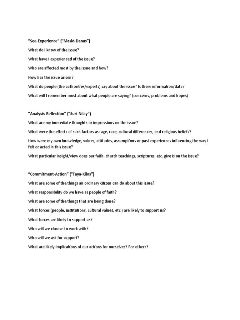 Lasallian Reflection Framework | PDF