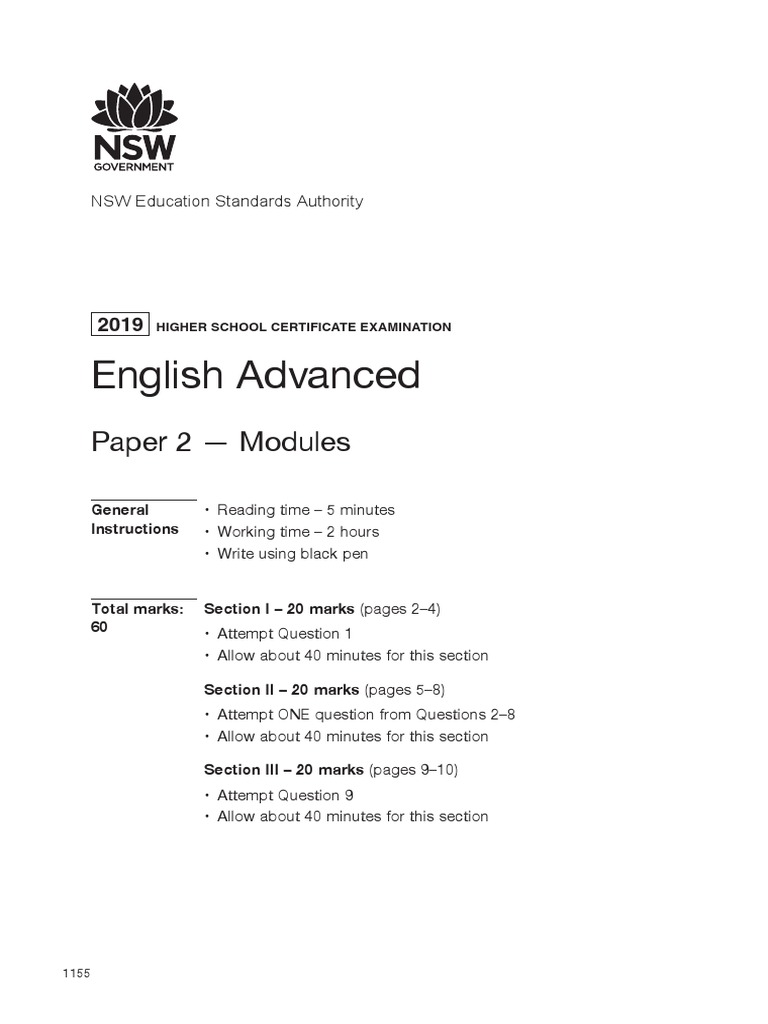 English Advanced: Paper 2 - Modules | PDF | Poetry