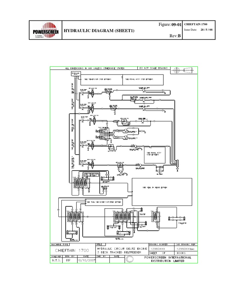 Hydraulic Diagram (Sheet1) 09-01: Issue Date | PDF | Electrical Engineering | Electromagnetism
