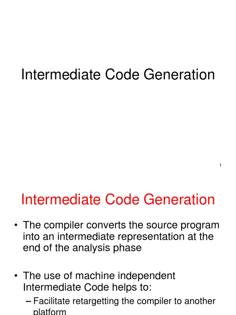 CH 5 - Intermediate Code Generation | PDF | Computer Programming ...