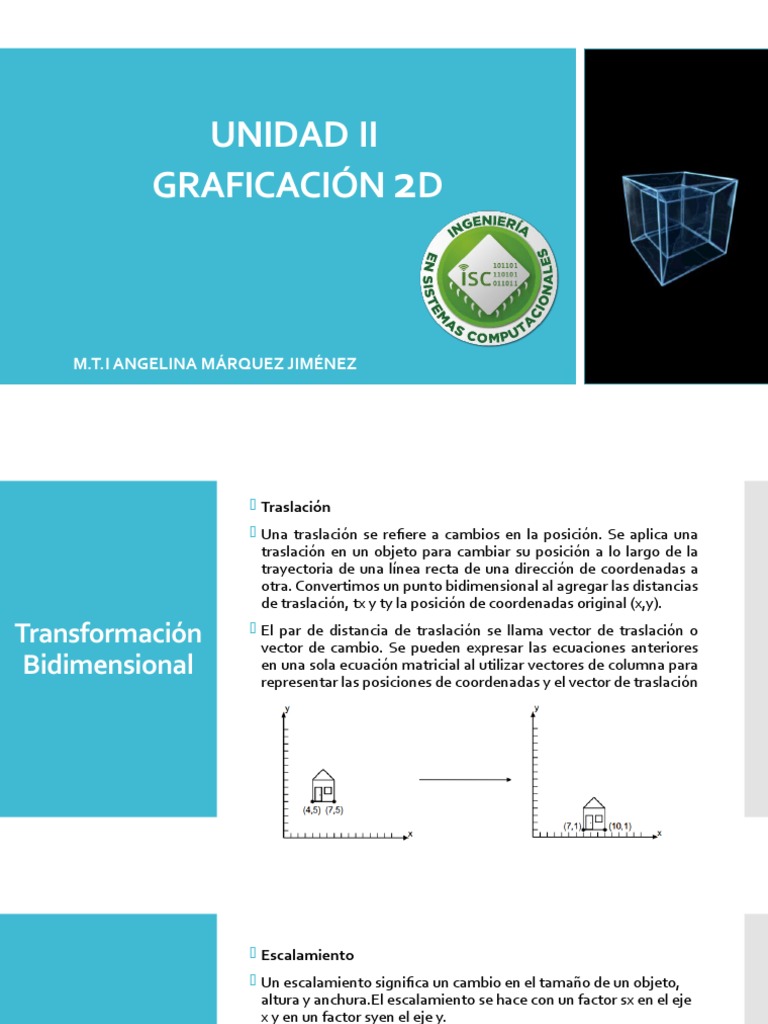 Unidad Ii-Graficación-2d | PDF | Rotación | Matriz (Matemáticas)
