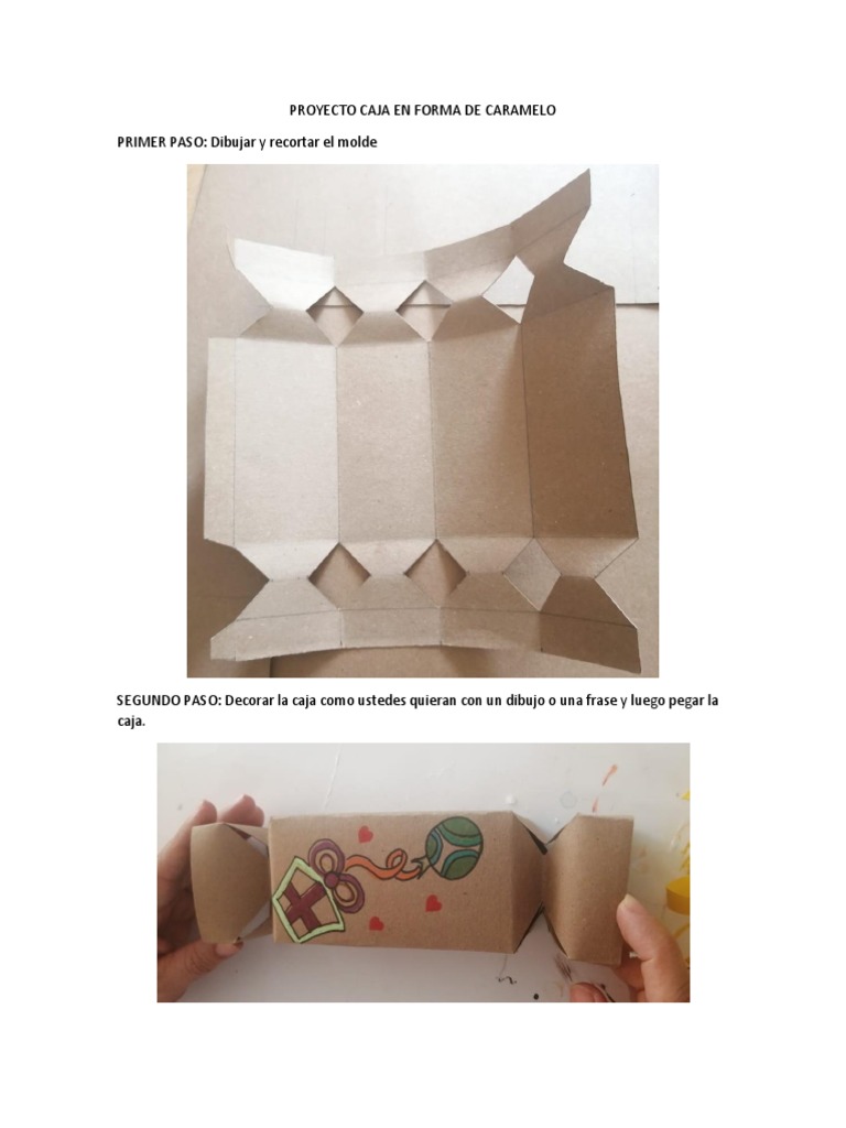 Proyecto Caja En Forma De Caramelo Pdf