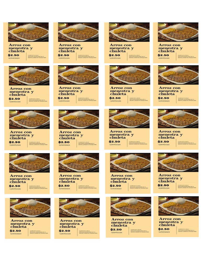 Tickets de Comida. | PDF