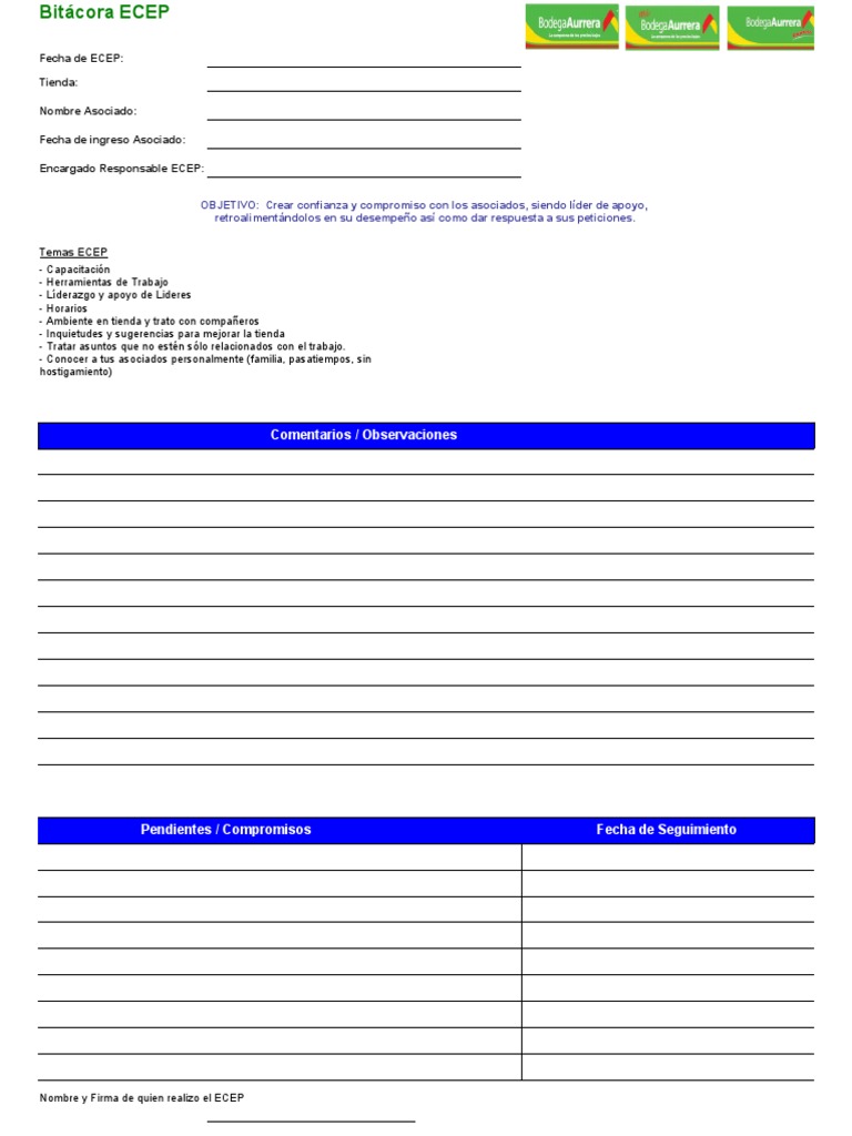 Bitácora Ecep B3 | PDF