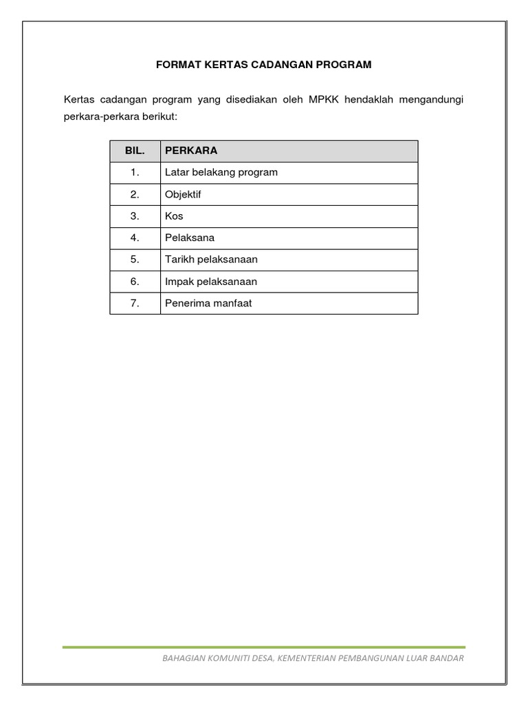Format Kertas Cadangan PDF | PDF