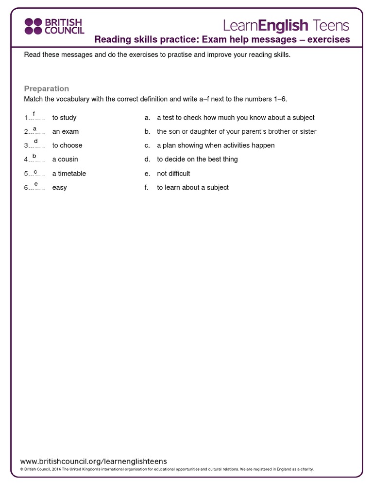 Exam Help Messages | PDF