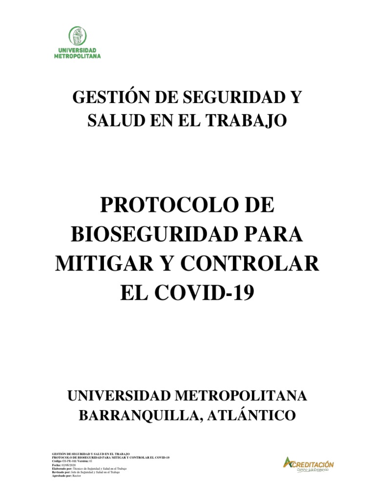 Protocolo de Bioseguridad | PDF | Microorganismo | Lavado de manos