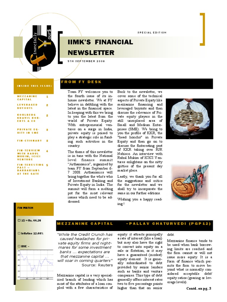 Arthanomics PE Newsletter | PDF | Leveraged Buyout | Private Equity