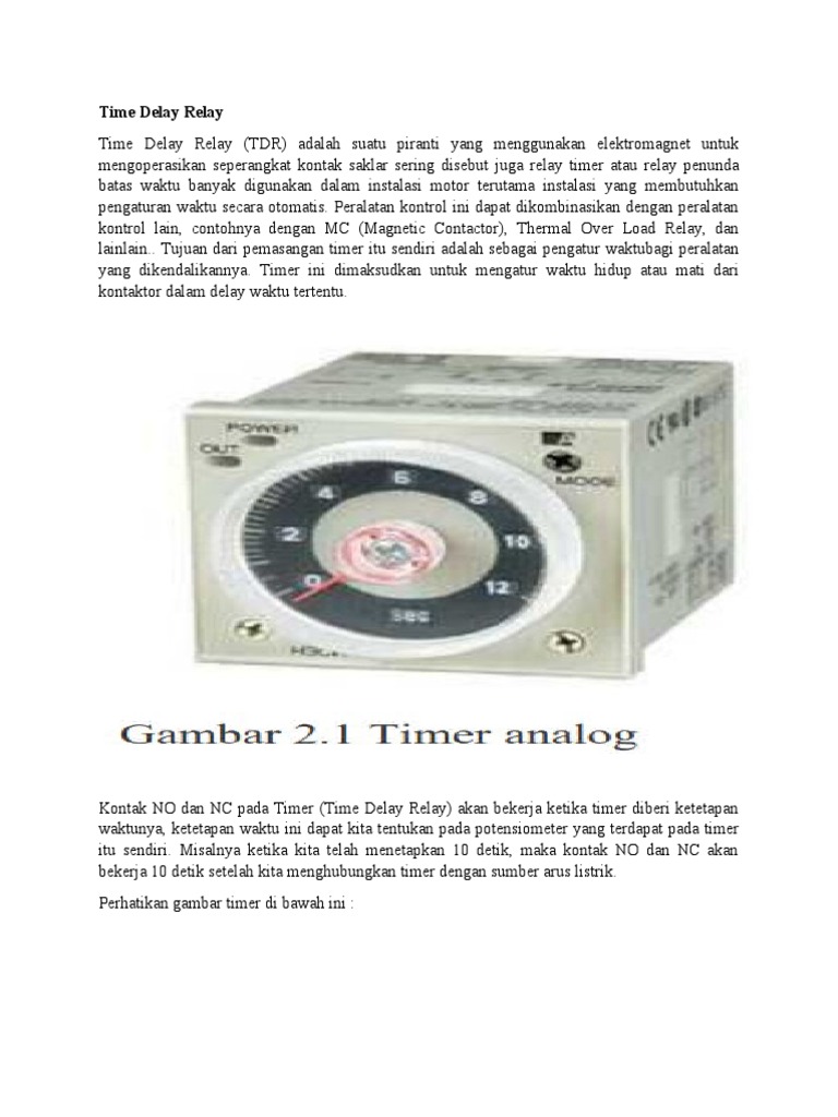Time Delay Relay | PDF | Sains & Matematika | Komputer