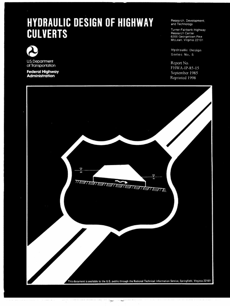 Hydraulic Design of Highway Culverts - 1985 | PDF