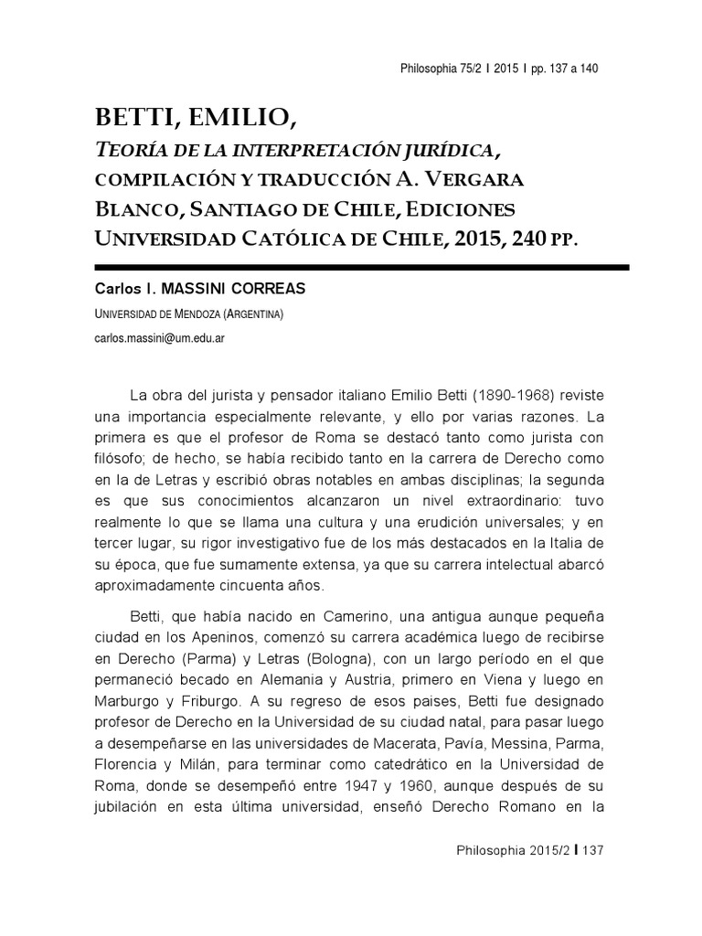 Betti Emilio - Bio | PDF | Science | Ciencia filosófica