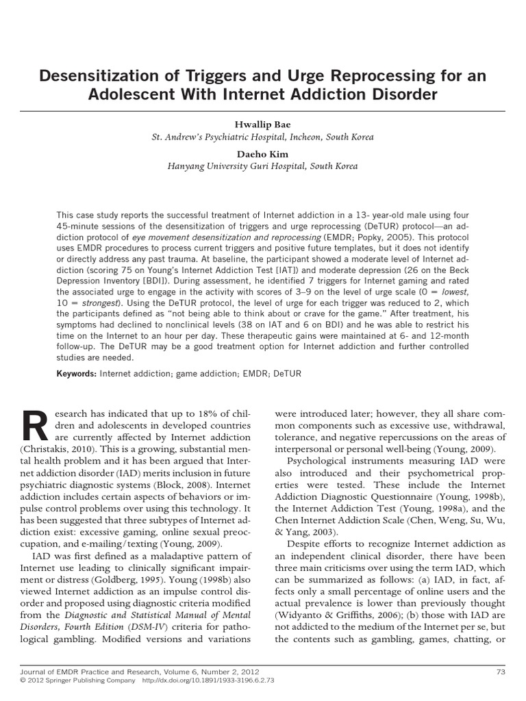 Desensitization of Triggers and Urge Reprocessing | PDF | Eye Movement ...