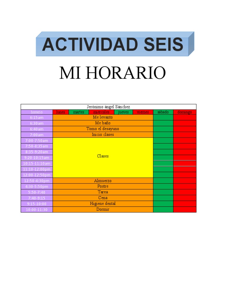 Mi Horario | PDF