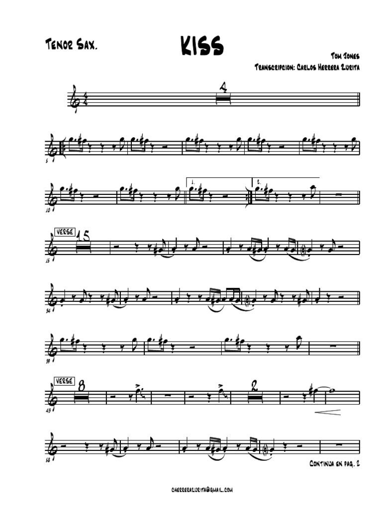 MIX Tom Jones - Tenor Sax | PDF