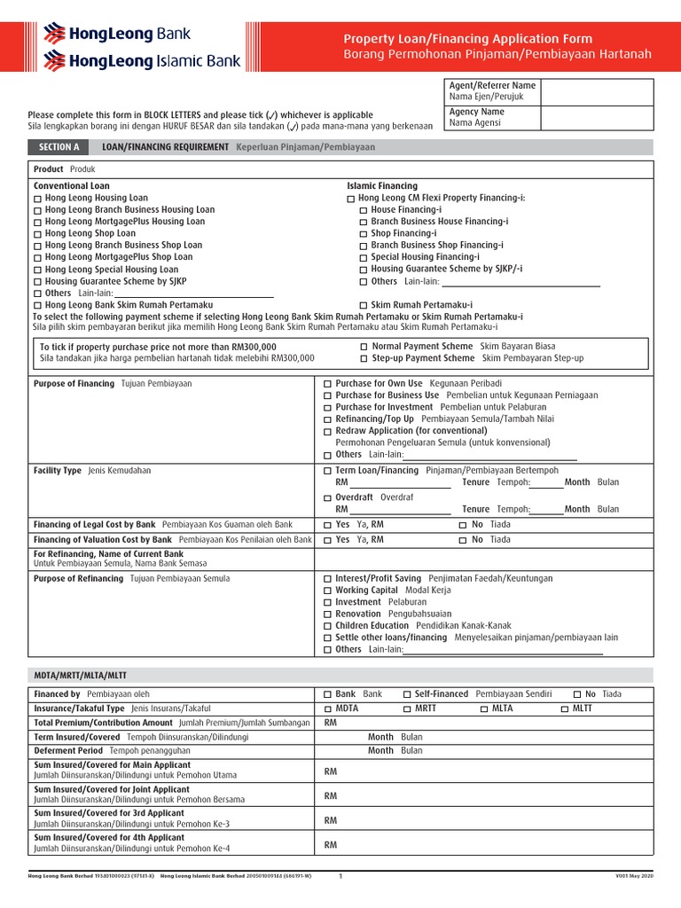HLB Property Loan Application Form | PDF | Debt | Corporate Law