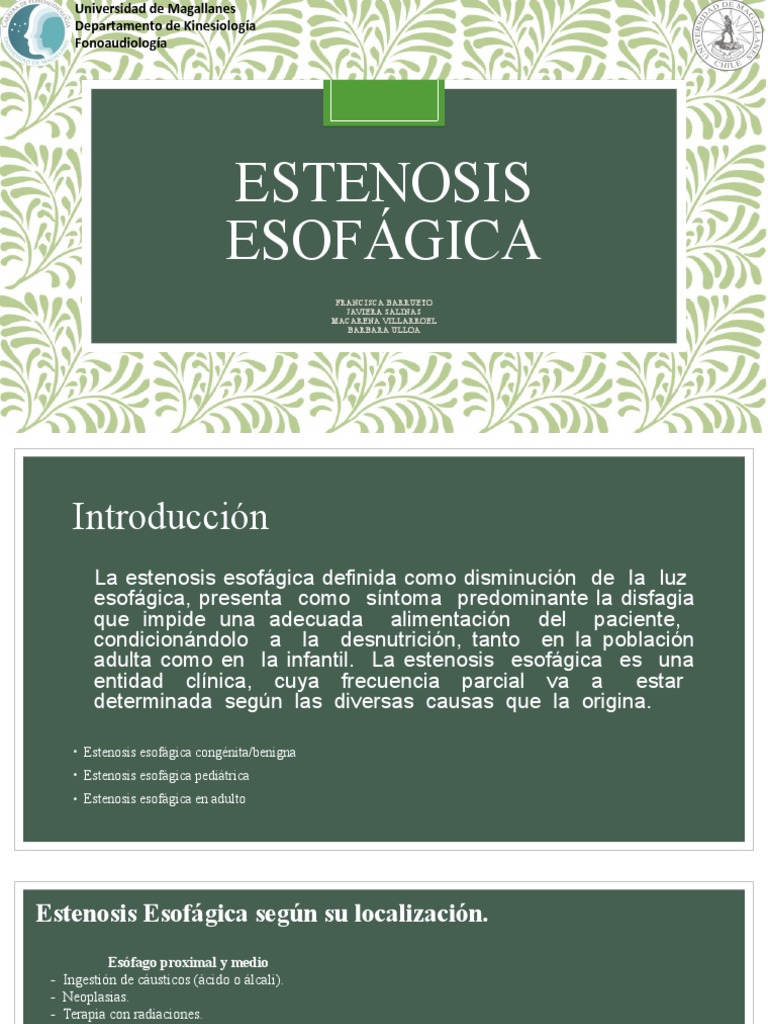 Estenosis Esofágica | PDF | La enfermedad por reflujo gastroesofágico ...