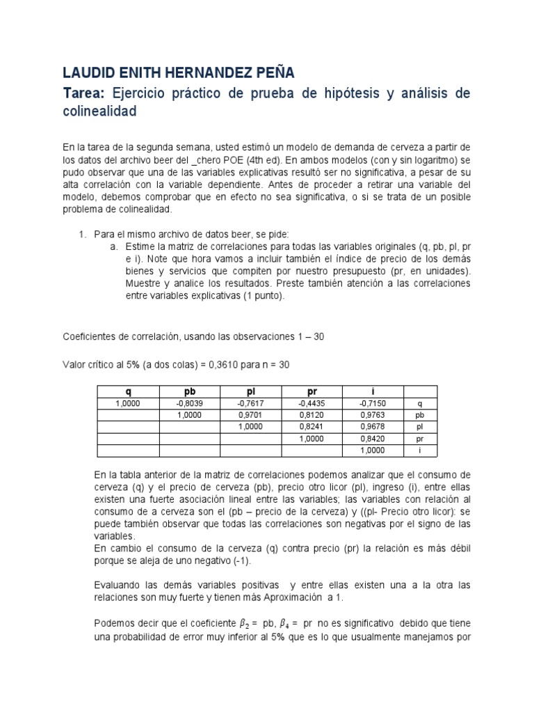 Tarea3 - Laudid Enith Hernandez Peña | PDF | Mínimos cuadrados ...