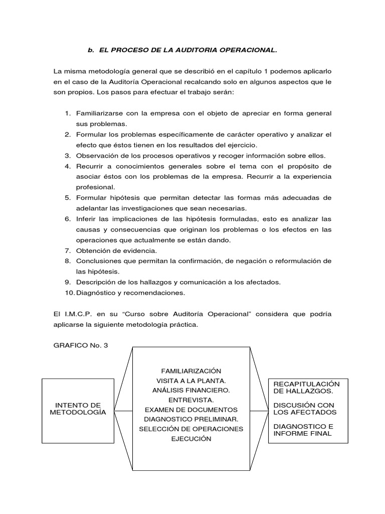 Metodología de Auditoría Operacional | PDF | Presupuesto | Auditoría