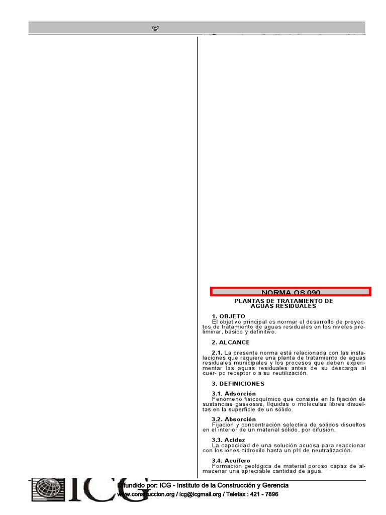 Rne2006 Os 090 | PDF | Aguas residuales | Bomba