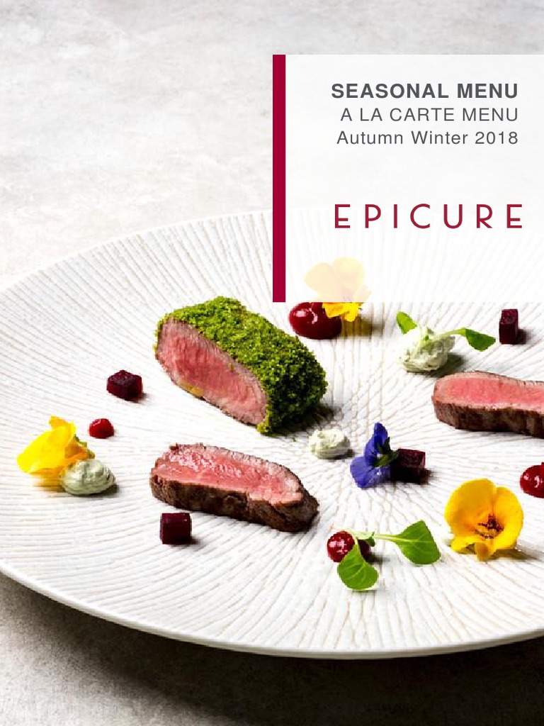 MCG Autumn Winter 2018 A La Carte Menu | PDF | Dairy | Salmon