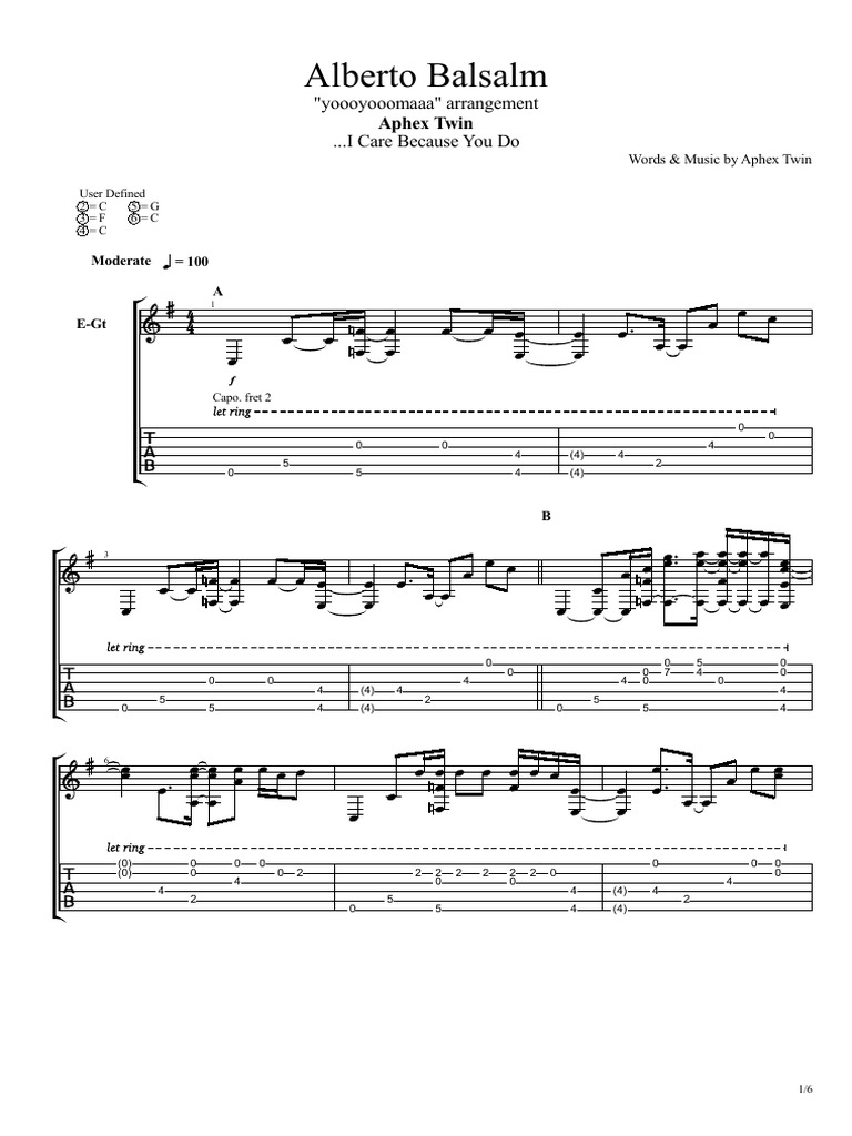 Aphex Twin - Alberto Balsalm | PDF