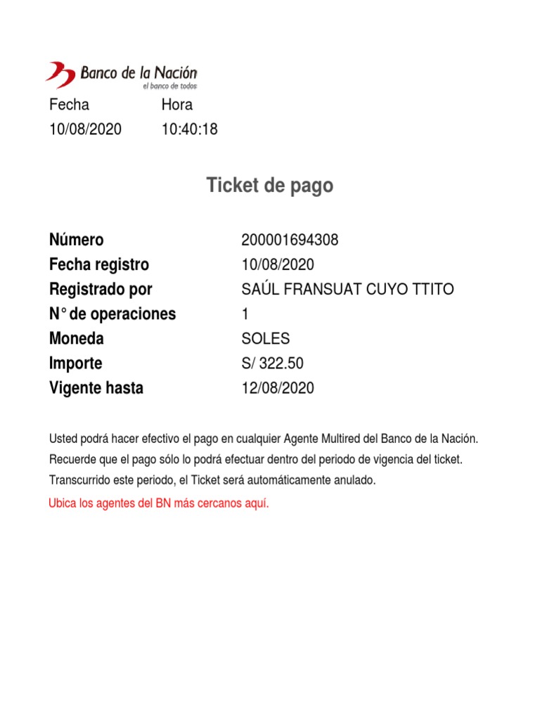 Modelo de Ticket | PDF