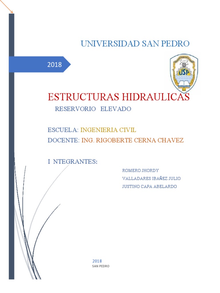 Diseño de Reservorio Elevado | PDF | Tubería (transporte de fluidos ...