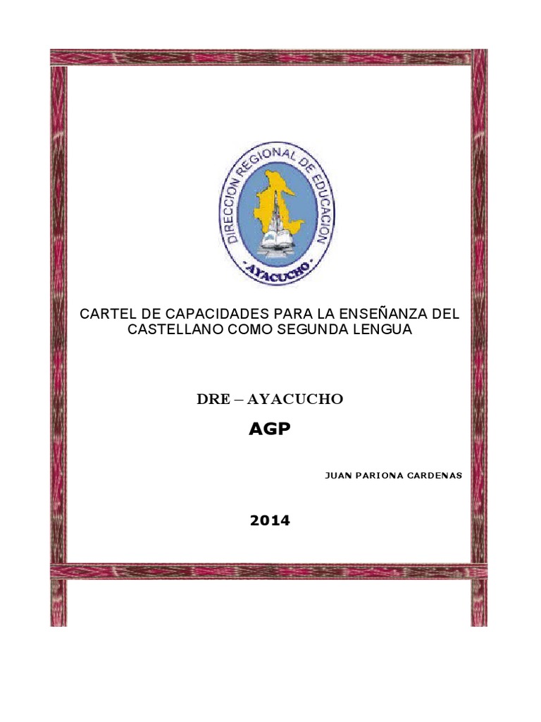 Cartel de Capacidades Del Castellano Como Segunda Lengua-F | PDF ...