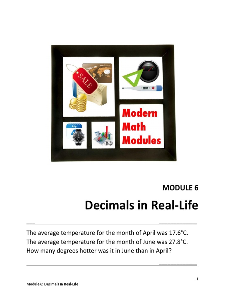 Module 6-Decimals in Real Life | PDF | Division (Mathematics ...