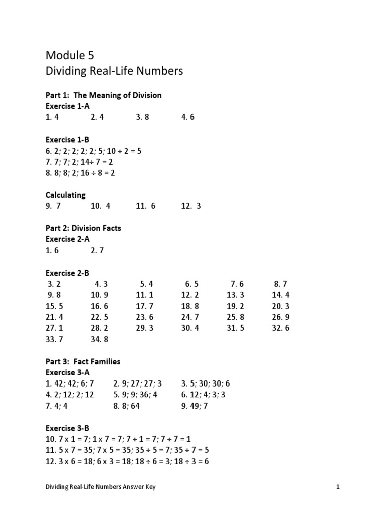 Dividing Real-Life Numbers for P5 | PDF | Discrete Mathematics ...