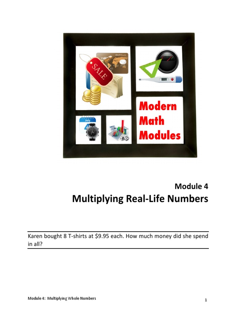 Module 4-Multiplying Real-Life Numbers | PDF | Multiplication | Cognition
