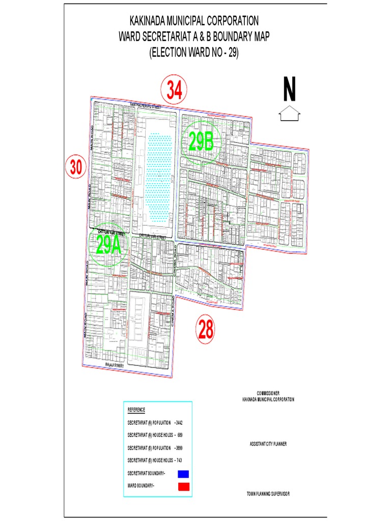 Kakinada Municipal Corporation Ward Secretariat A & B Boundary Map ...
