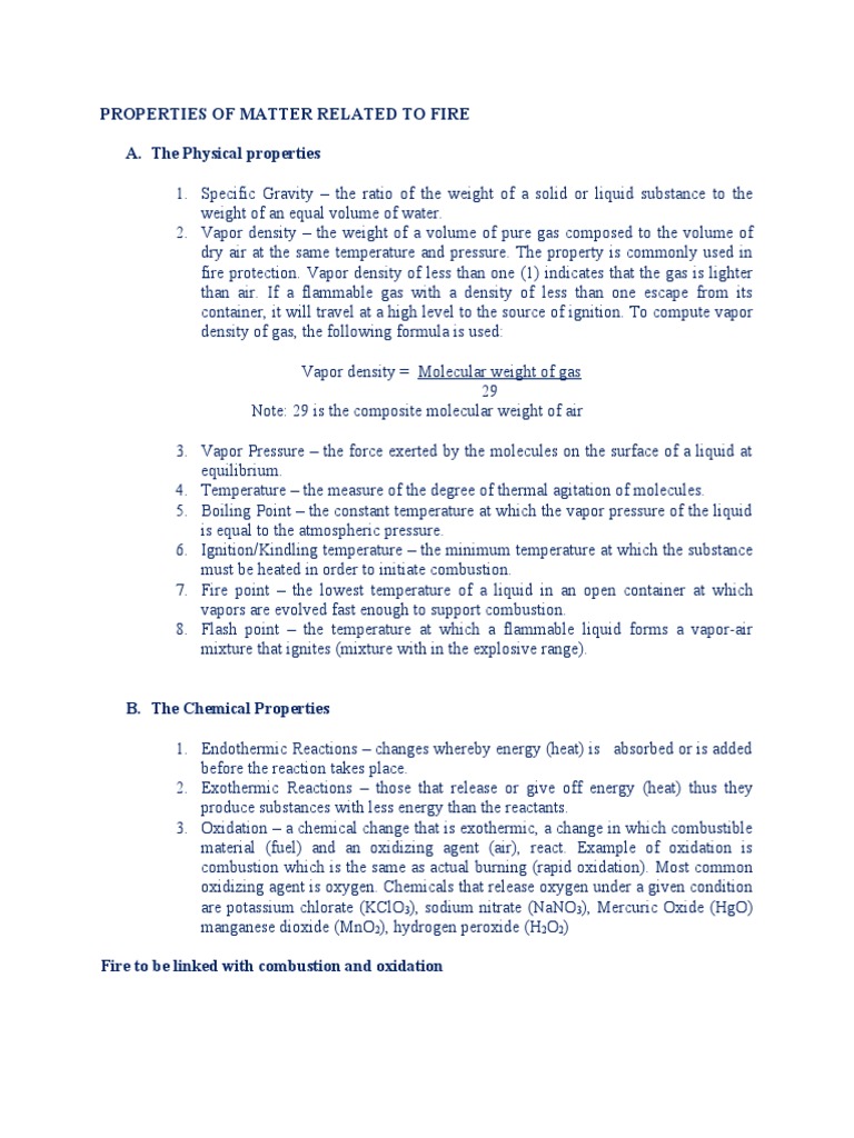 Properties of Matter Related To Fire | PDF | Combustion | Redox
