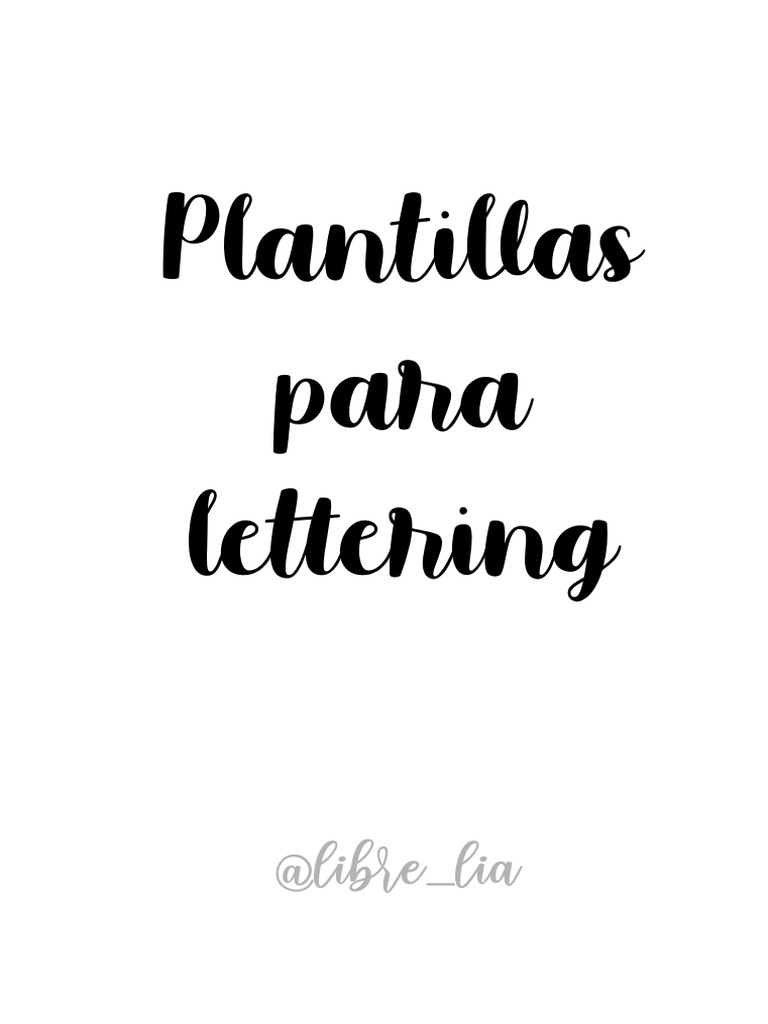 Plantillas Lettering PDF | PDF