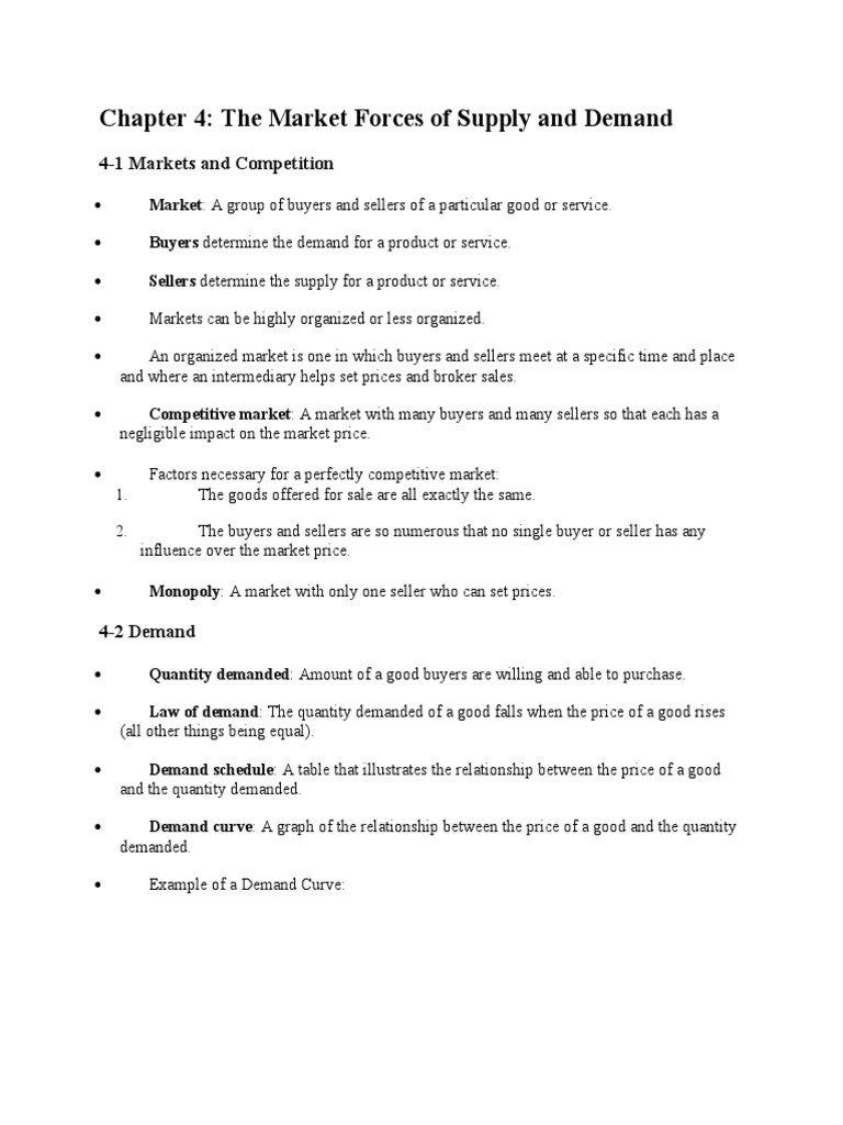 Chapter 4: The Market Forces of Supply and Demand | Download Free PDF ...