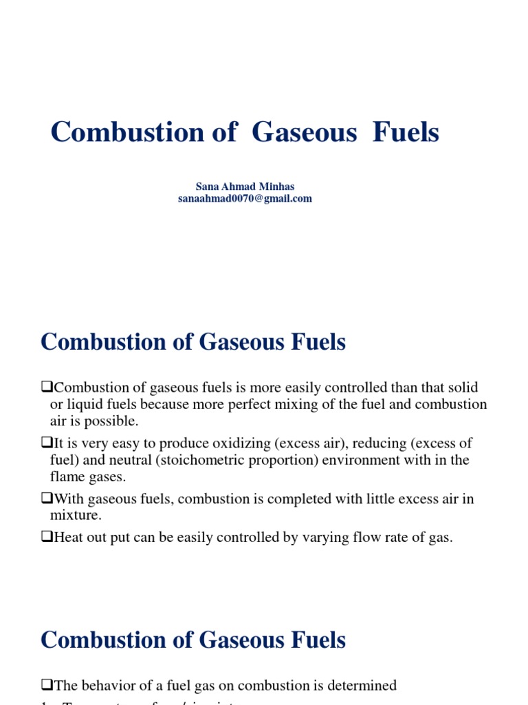 Bustion of Gaseous Fuels | PDF | Combustion | Rocket Engine