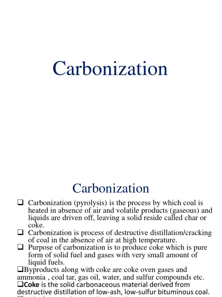 7.carbonization and Combustion Calculations | PDF | Coke (Fuel) | Coal