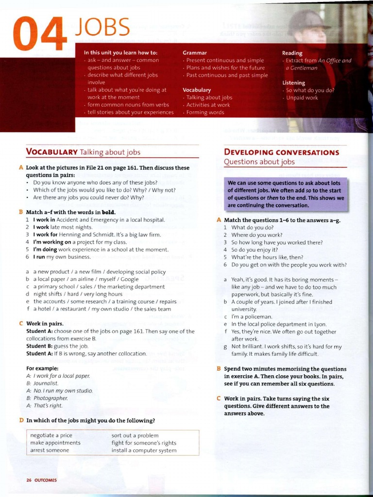 Conversations About Jobs: Asking and Answering Common Questions | PDF ...