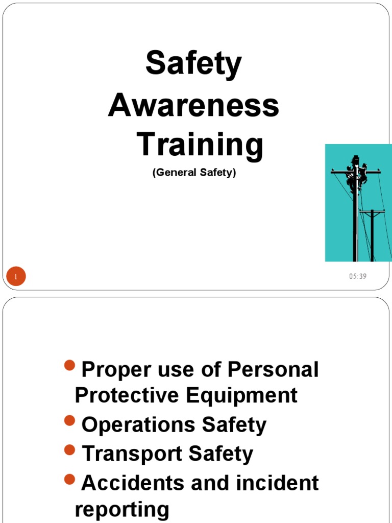 General Safety Awareness Training | PDF | Personal Protective Equipment ...