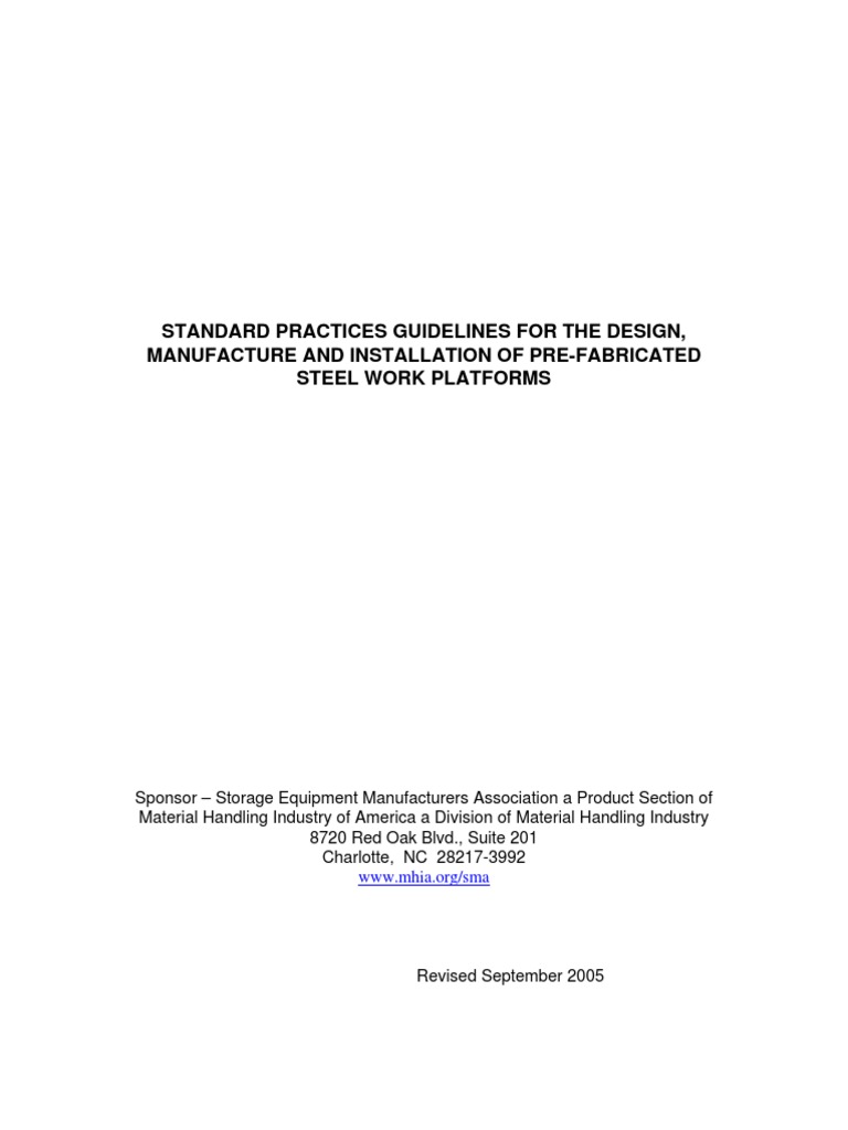 Guidelines for Prefab Steel Platforms | PDF | Stairs | Specification ...