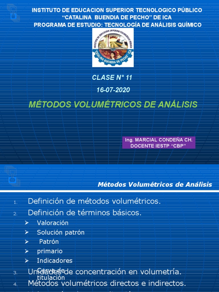 Clase 11 Volumetria | PDF | Valoración | Química