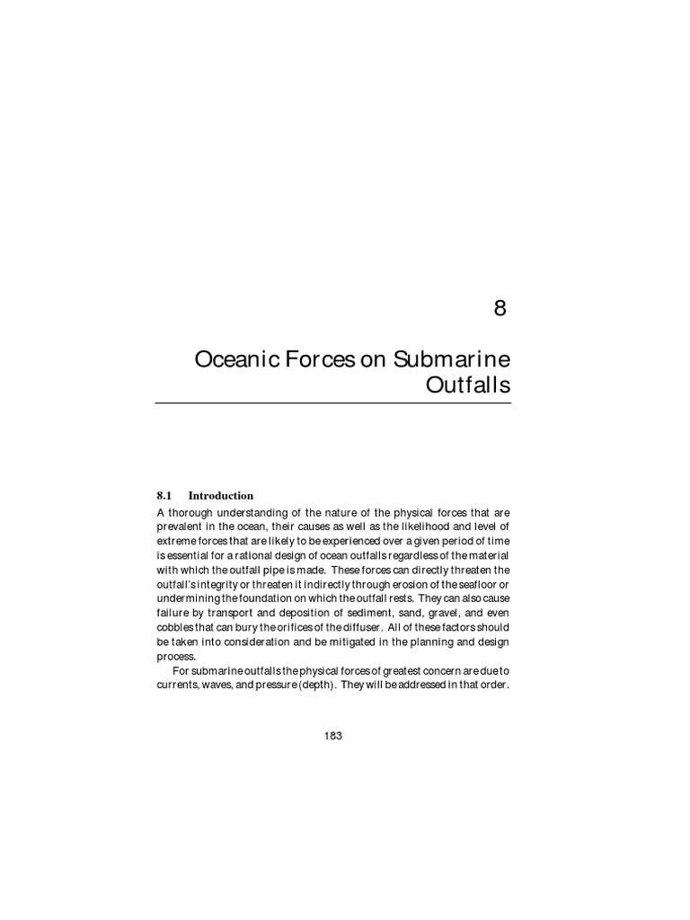 Marine Wastewater Outfalls and Treatment Systems - Cap 8 | PDF | Waves ...